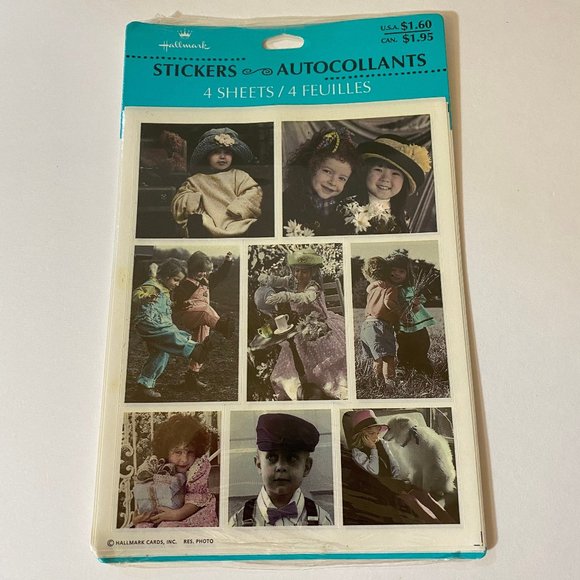 Hallmark | Office | Vintage Hallmark Children Res Photo Stickers 4 ...